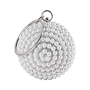 Lanpet Women Round Ball Crystal Evening Clutch Purse Tassel Wedding Party Handbags