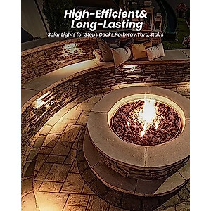 FabStyl 12 Pack Solar Fence Lights, Solar Deck Lights Outdoor Step Lights Waterproof LED Solar Wall Lights for Stair, Deck, Patio, Garden, Wall, Swimming Pool, Yard, Post, Halloween, Christmas