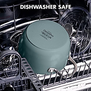 GreenPan Healthy Ceramic Nonstick, 2QT Rice Grains and Soup Maker, Caldero Pot with Lid, PFAS-Free, Induction, Dishwasher Safe, Oven Safe, Smokey Blue