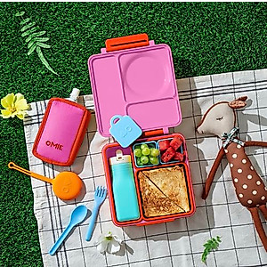 Omie OmieChill | Travel Food Pouch Cooler | Fits Standard 3.5-4 oz Food Pouches | 100% Nylon Sleeve with Freezable Pack (Pink)