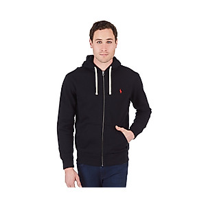 POLO RALPH LAUREN Men's Classic Fleece Full Zip Hoodie, Black, XXL