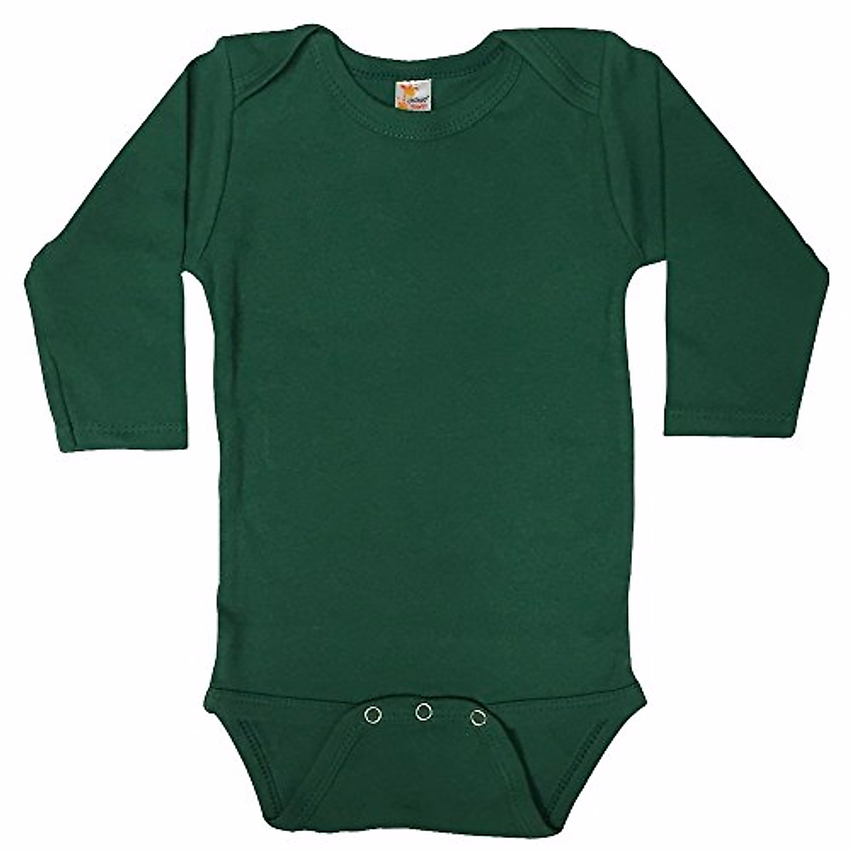 Laughing Giraffe Baby Long Sleeve Onesie - 100% Cotton (3-6 Months, Kelly Green)