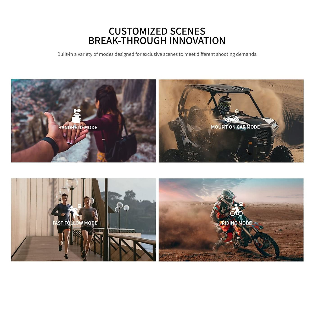 FeiyuTech Pocket 2S Wearable Action Camera Handle 3-axis Stabilizer Gimbal Integrated Magnetic Body with 4K Video, Mic, 130° Wide Angle for YouTube TikTok Vlog