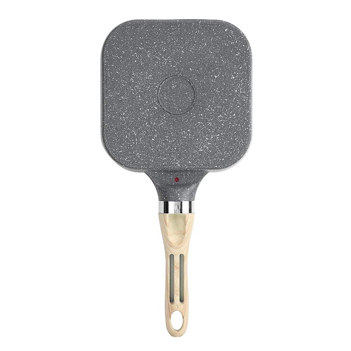 Pancake Pan, Japanese Obanyaki Pan Nonstick Aluminum Pan, Egg Frying Pan with 4 Holes, for Fried Egg, Burger, Breakfast Pancake Making, with Anti-Scald Handle(B)