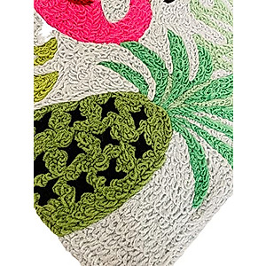 Summer Faves Jellybean Accent Rug with Pink Flamingo Rug 20"x30" Doormat