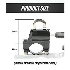 ESEWALAS Motorcycle Helmet Lock Anti-Theft,Universal Helmet Lock Anti Theft Helmet Lock Cable,Tamper-Proof Helmet Security Lock with 2 Keys,Metal Helmet Locks for Motorcycles Scooter Street Bike