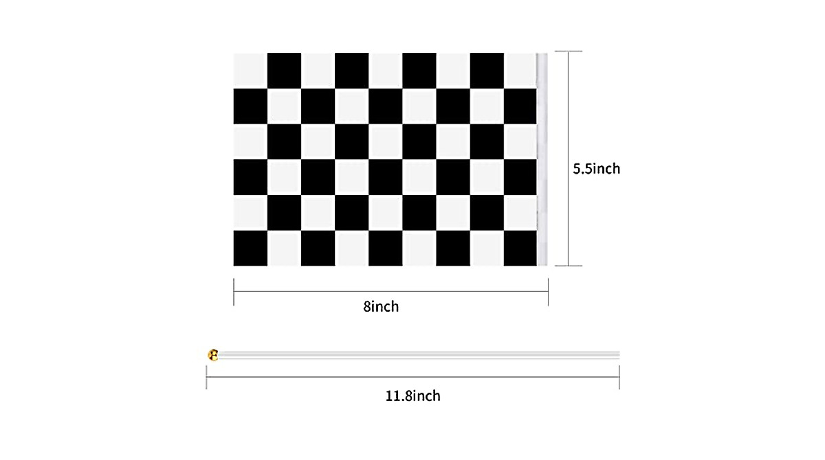 Checkered Race Flags & Banner Set for Racing Parties | HRLORKC