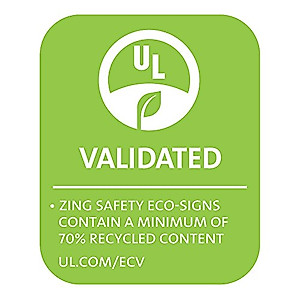Zing Green Products 1826A Recycled Aluminum "Firearms Are Prohibited" Sign, 10" Length, 7" Width,