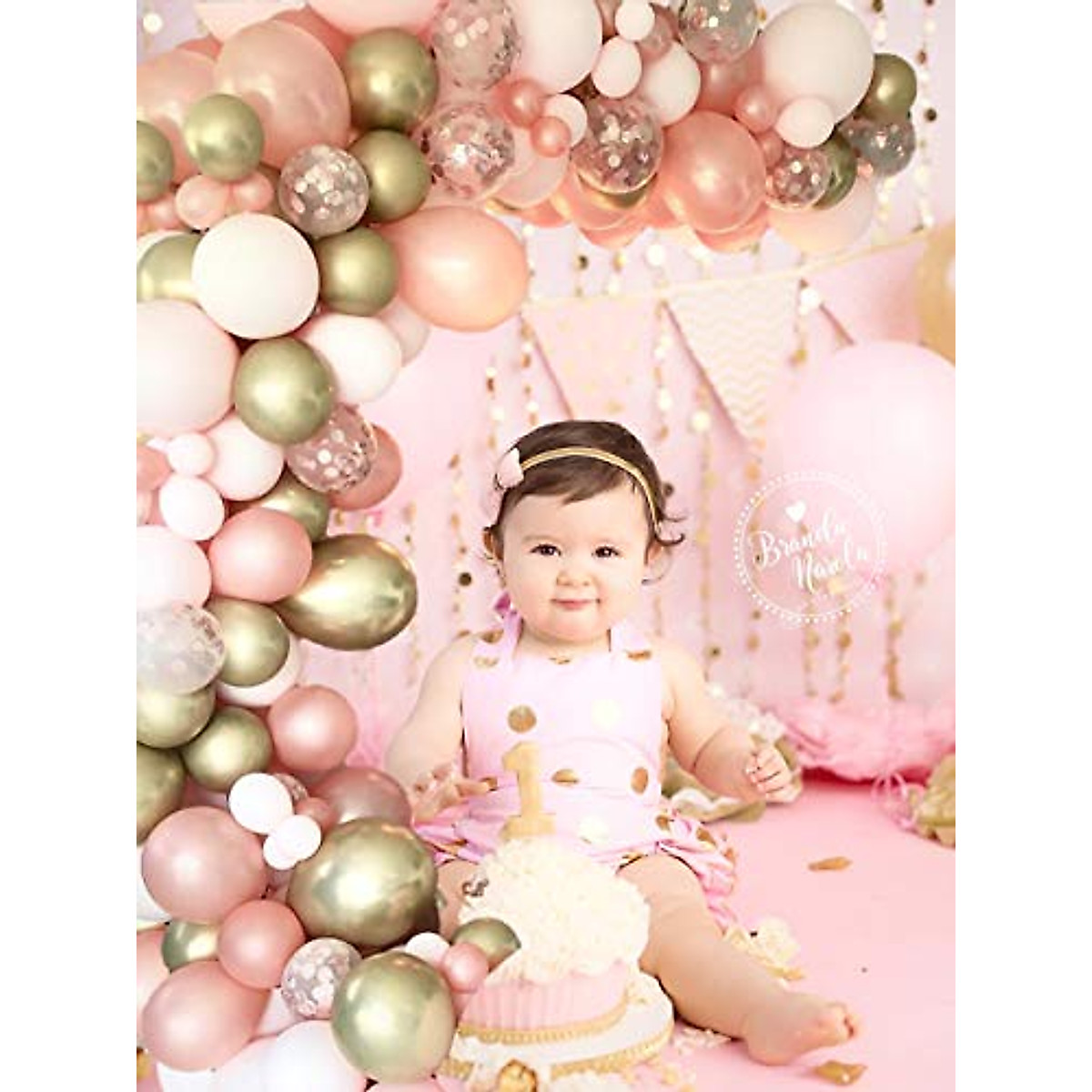 126 Pieces Rose Gold Balloons Birthday Party Decorations for Women, Rose Gold Balloon Garland Arch Kit, Rose Gold Pink and Gold Balloons for Baby Shower Graduation Bachelorette Globos Para Fiestas