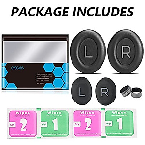 GVOEARS QC45 Earpads Replacement Premium Ear Pads Cushions for Bose QuietComfort 45, QC45 Headphones Comfortable Memory Foam(Black)