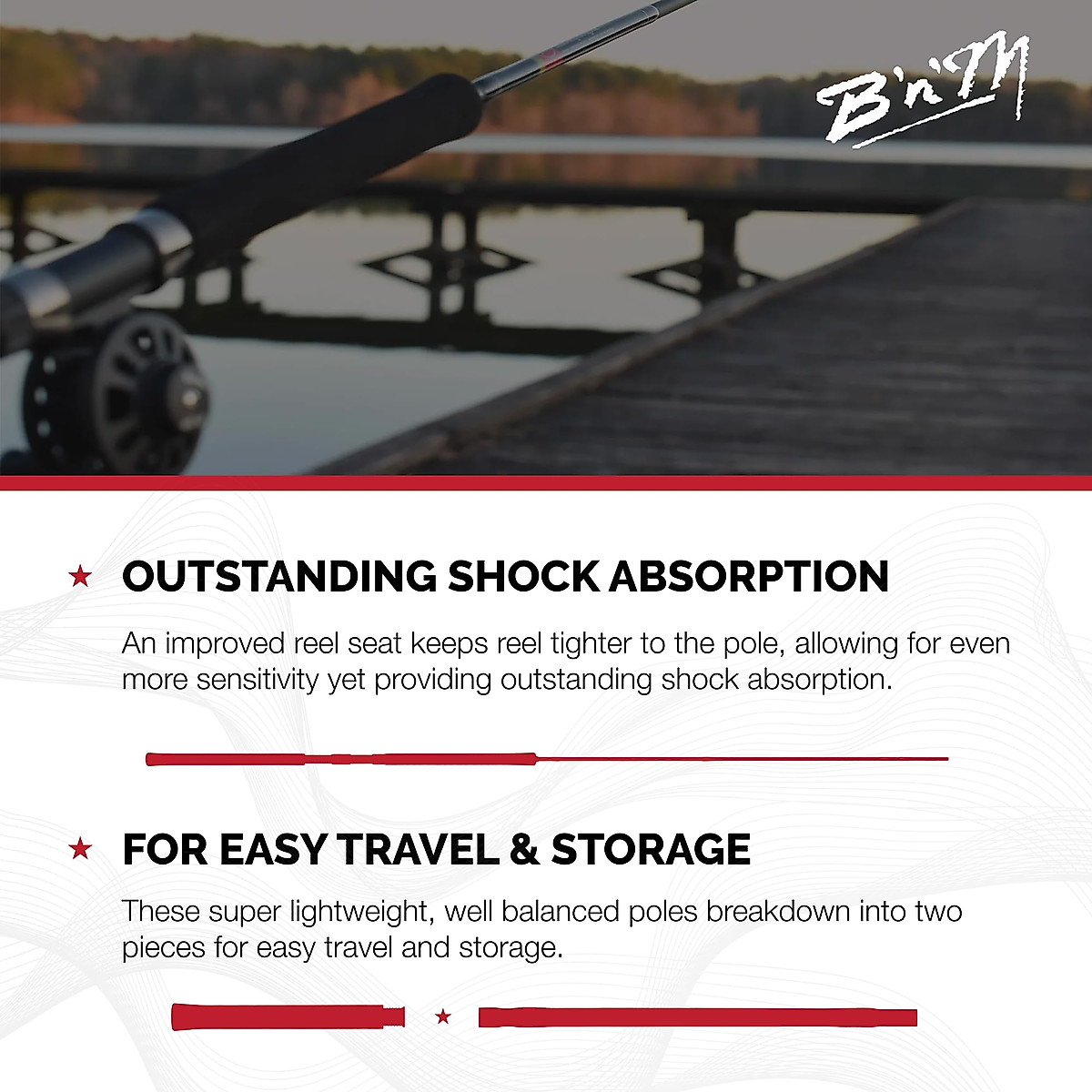 B'n'M Poles - Sam Heaton Super Sensitive Jig Pole, 9 Foot (2 Sections)