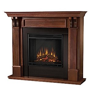 Real Flame 7100E-M 7100E Ashley Electric Fireplace, Medium, Mahogany