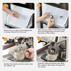 AIEVE Espresso Frozen Ball for Espresso Coffee, Stainless Steel Espresso Chilling Ball (2 Set)