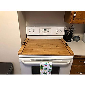 Rustic Stove Top Cover, Wooden Tray For Stove, Wood Stove Top Tray, Stove Tray, Decorative Tray