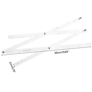 Sara-u 50cm Scale Excellent Folding Ruler Artist Pantograph Copy Rluers Draw Enlarger Reducer Tool for Office School Drawing Supplies