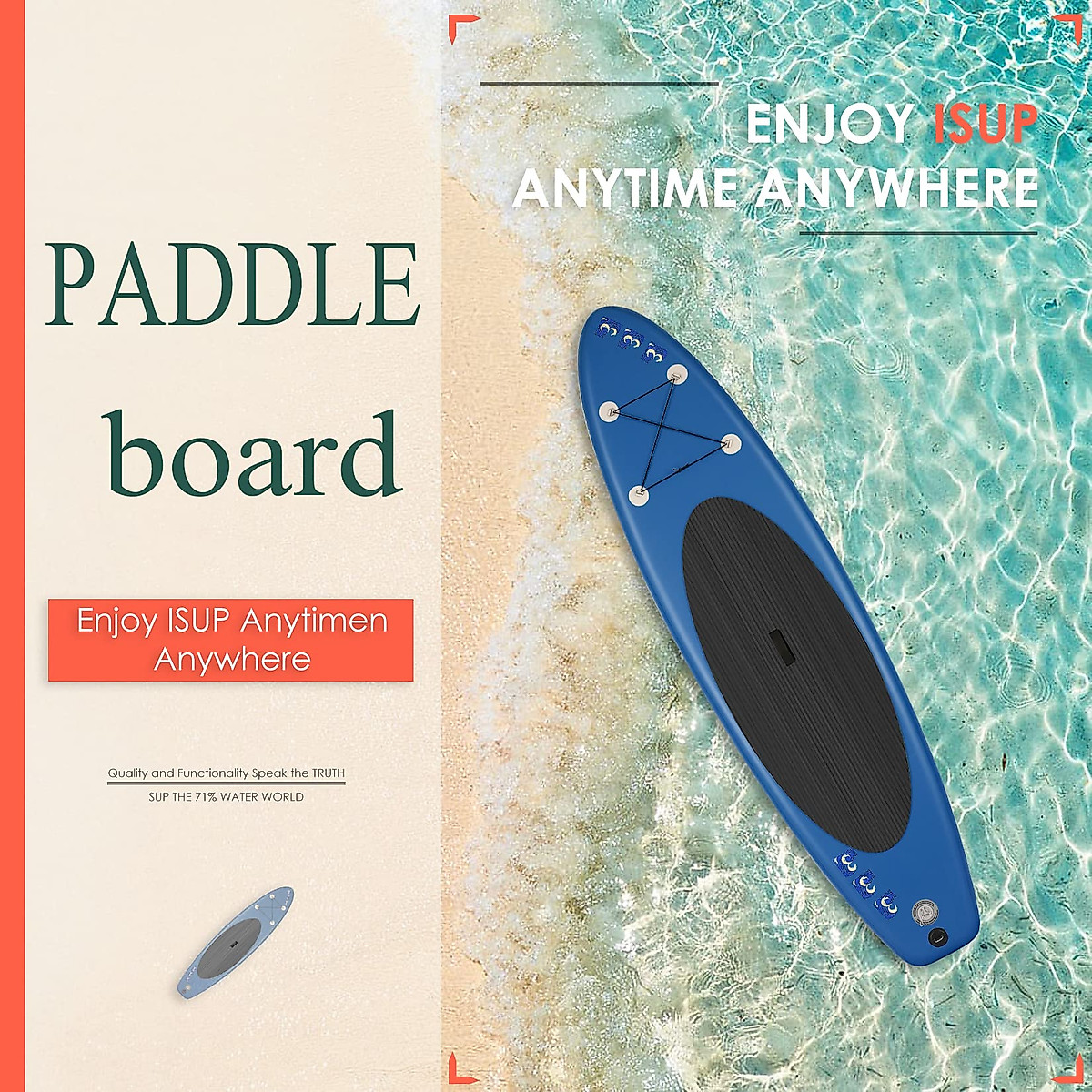 ANCHEER Stand Up Paddle Board (Navy Blue)