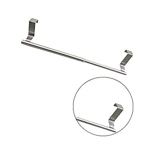 SHOWERORO 2pcs Bath Towel Rod Towel Holder Stand Towel Rack Kitchen Towel Hanger Towel Hanger Over Cabinet Towel Stand Towel Storage Rack Stainless Steel Rack Bathroom Accessories Silver