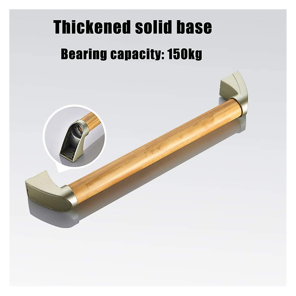 XXSLY Grab Bars Grab Rail handrail Showers and Walls Wooden Bathroom，Bath and Showers Disabled and Elderly, Waterproof Anti-Slip Safety Support Handrail Stairs and Corrido (Size : 50cm)