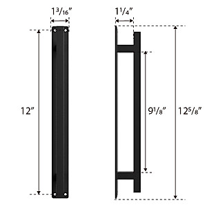 SMARTSTANDARD 12” Rustic Barn Door Handle for Sliding Door, Heavy Duty Barn Door Pull, Antique Long Base Gate Handle