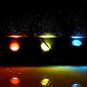 FOEERS Submersible LED Fountain Lights, 6W 500MA Waterproof Underwater Energy Saving for Fish Pond Tank Pool Water Garden (4 led Light)