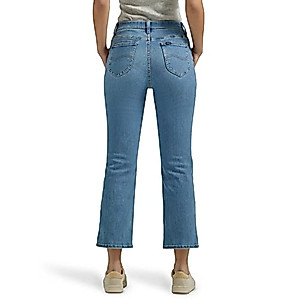 Lee Women's Ultra Lux Mid-Rise Demi Boot Crop Capri Jean, Vintage Grace, 10 Reg