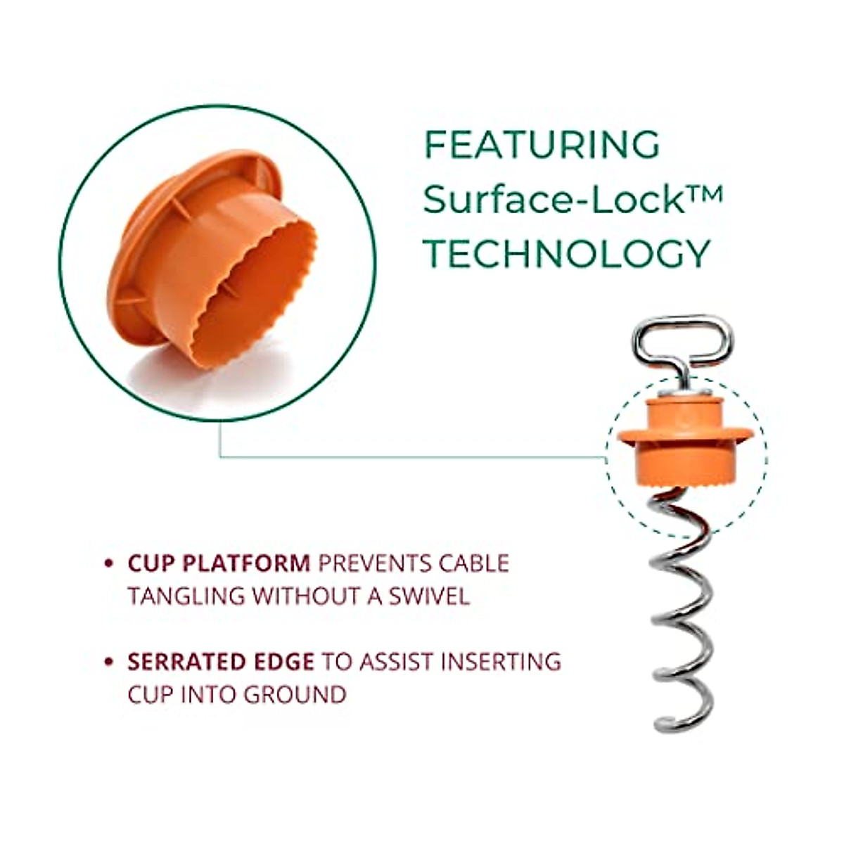 IntelliLeash Intelli-Stayk with Special Surface-Lock Technology to Prevent Pulling Out and Bending (4" Diameter)