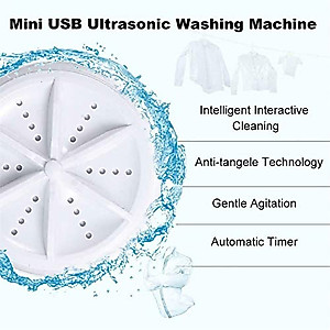 Mini Dishwasher Portable Ultrasonic Intelligent Dishwasher, USB Ultrasonic Dishwasher Household Electric Dishwasher Vegetable Fruit Ultrasound Wave Vibration Washing Machine (3in1)