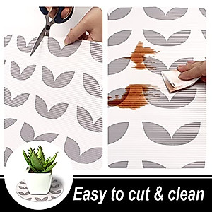 Shelf Liner, Cabinet Liner, 15 Inch x 20 FT, Plastic Shelf Liners for Kitchen Cabinets, Non Adhesive Kitchen Drawer Cabinet Liner for Pantry/Wire Shelves/Fridge/Drawer/Dresser