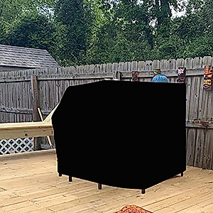 41 Inch Outdoor Patio Bar Set Cover Heavy Duty Waterproof Patio Furniture Tall Wicker Bar Set with Stools and Glass Top Table Chair Covers Outside