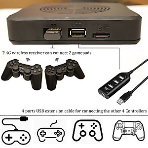 RegiisJoy 8000 in 1 Mini Game Box Pandora Box 18S , Arcade Game Console Support Wi-Fi/LAN Add 50000+ Games, Classic Retro Video Console 2 Wireless Controllers fits 4K TV