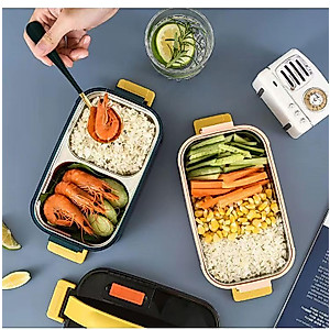 KAYNO Bento Boxes for Adults, 304 Stainless Steel Bento Lunch Box, Modern 2Layer Insulated Bento Box, 2 Compartment Leakproof Lunch Container Portable Food Storage Containers for Women Men