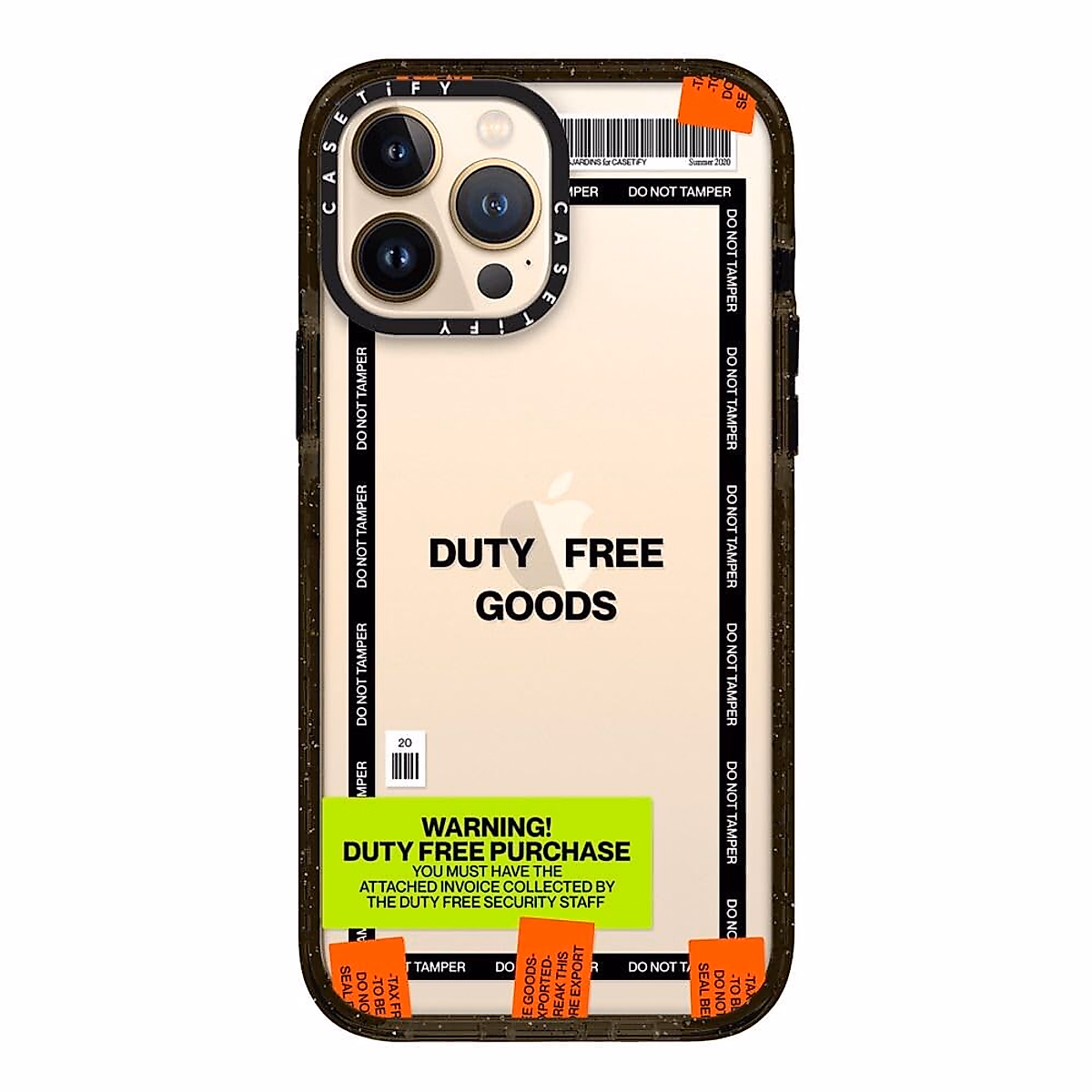 CASETiFY Impact iPhone 13 Pro Max Case [6.6ft Drop Protection] - Duty Free - Clear Black