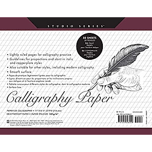 Studio Series Calligraphy Paper Pad: 50 Sheets