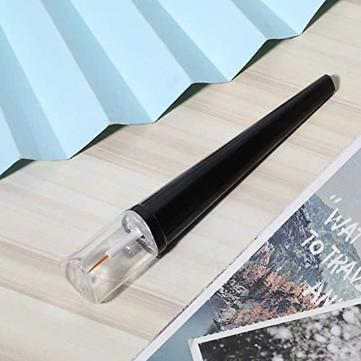 Empty Eyelash Tube, 25PCS 5ml Clear Refillable Plastic Mascara Container with Rubber Stopper Empty Eyeliner Wand Bottle for Castor Oil and DIY Cosmetics Beauty Tool