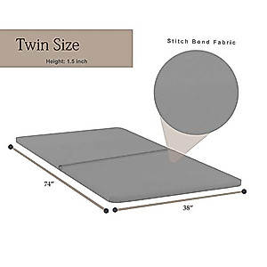 Mayton Bunkie Board for Mattress/Bed Support, Twin (Set of 2), Grey