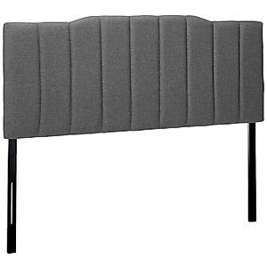 ZINUS Satish Upholstered Headboard Channel Stitched Upholstery, Easy Assembly, Full, Gray