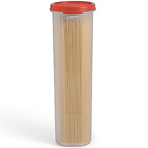 Tall Clear Spaghetti Pasta Container Storage With Lid.Multi-Purpose Kitchen Pantry Organization And Food Storage For Noodles Beans Straws - Airtight Leakproof Spaghetti Keeper BPA Free 37 oz.