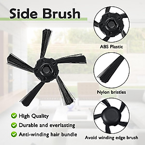 Replacement Parts Kit - 1 Main Brush 4 Side Brushes 4 High Efficiency Filters for Neato BotVac D Series -Vacuum Cleaner Brush Filter Replenishment Accessory