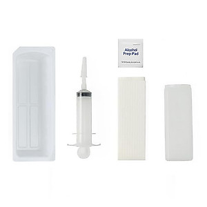 AmeriCan Goods Piston Irrigation Tray Sterile 60ml with Container, Tray, Tip Protector, Drare, Alcohol Prep Pad (1)