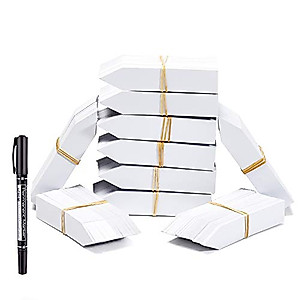 1000 Pcs 4 Inch Plastic Plant Nursery Garden Labels Waterproof Pot Markers Garden Stake Tags, White