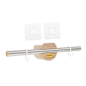 DOITOOL 1 Set Tower Hanger Towel Storage Shelf Towel Shelf Towel Holder Hanging Shoe Rack for Wall Plastic Coat Hangers Towel Rack Rod Stainless Steel Towel Hanging Towel Rack Wall-Mounted