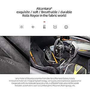 BETTERHUMZ M-Color Alcantara Leather Keychain Ring,Universal Key Chains for Key Fobs for Men and Women Car Accessories (French Style)