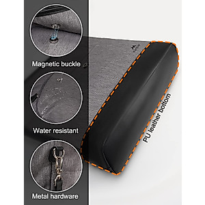 Messenger Bag for Women Crossbody, 2 in 1 Convertible Laptop Tote Bags 15.6 Inch Computer Briefcase Carrying Case with Shoulder Strap, Large Handbags Stylish Lady Satchel for Travel Work, Grey