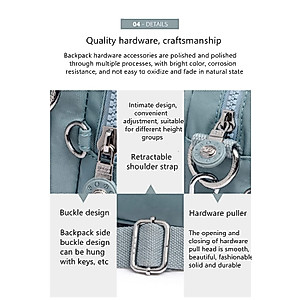 Jie★L Shi Small Travel Crossbody Bag Handbag Nylon Shoulder Bag for Women (Cyanosis)