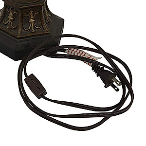 Deco 79 Metal Room Uplight Antique Style Decorative Lamp with Scrolls, Table Lamp 7" x 7" x 20", Brown