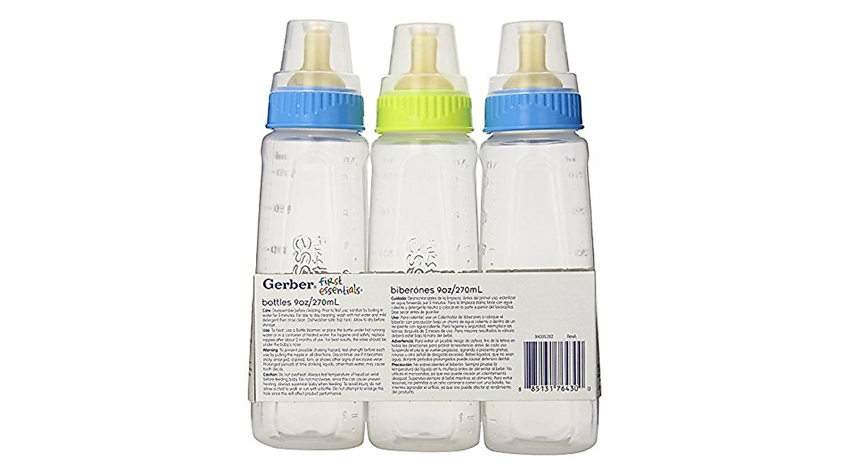 Gerber Clear View Plastic Nursers - 3 Pack, BPA Free