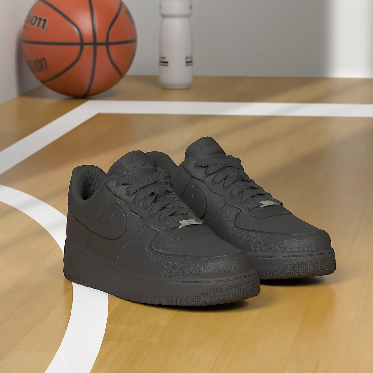 Nike Women Basketball Shoe, Full Black, 8 US