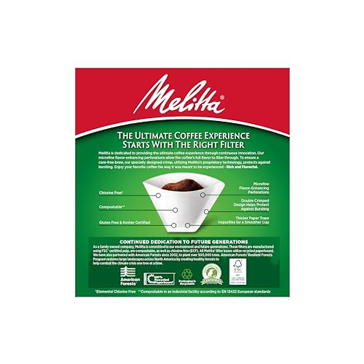 Melitta #4 Cone Coffee Filters, White, 100 Count (Pack of 6) 600 Total Filters Count - Packaging May Vary