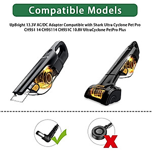 Charger Cord Power Supply for Shark VACMOP VM200 VM20026 VM200C VC200 UM200 UM205 VC205 Series 10.8V Li-ion Battery Pro Cordless Hard Floor Vacuum Mop