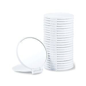 Getinbulk Compact Mirror Bulk, Round Makeup Mirror for Purse, Set of 24 (White)